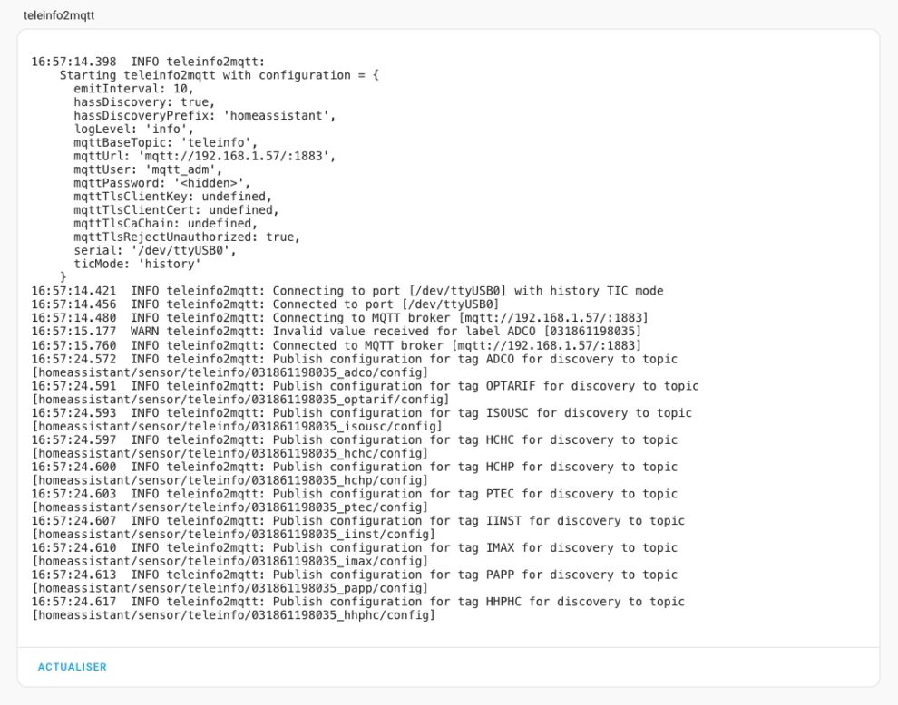 Connecter Linky TIC à MQTT via le LAN et suivre sa consommation dans la ...