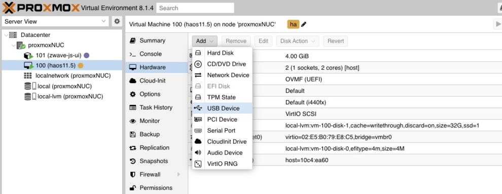 Tout savoir sur l'USB Passthrough sur Proxmox pour vos dongles domotiques