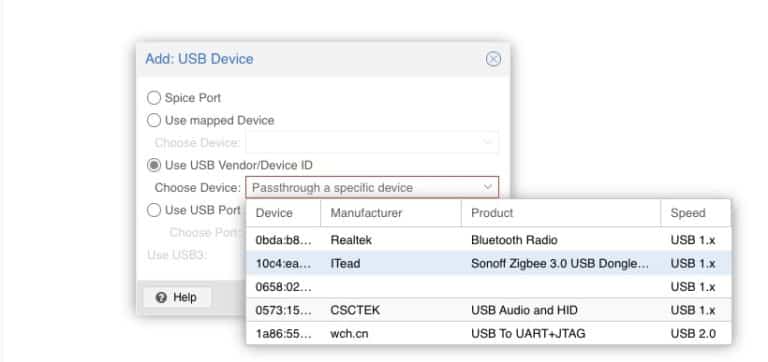 Tout savoir sur l'USB Passthrough sur Proxmox pour vos dongles domotiques