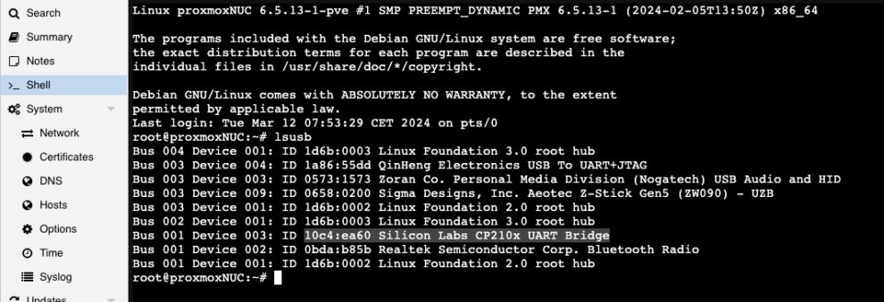 Tout savoir sur l'USB Passthrough sur Proxmox pour vos dongles domotiques