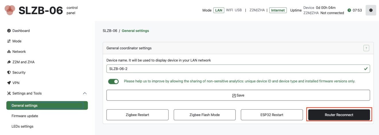 Guide pratique pour transformer le SLZB-06 en routeur Zigbee